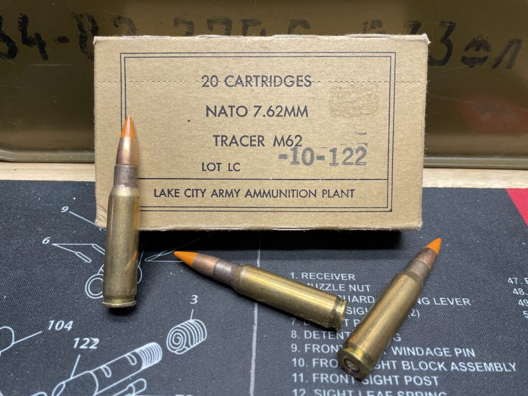 7.62x51mm Lake City 142 Grain Orange Tracer M62 FMJ Non-Corrosive (NO ...