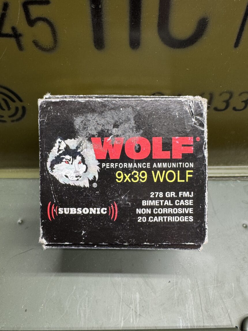 9x39mm Wolf Subsonic FMJ Russian 278 Grain For Sale